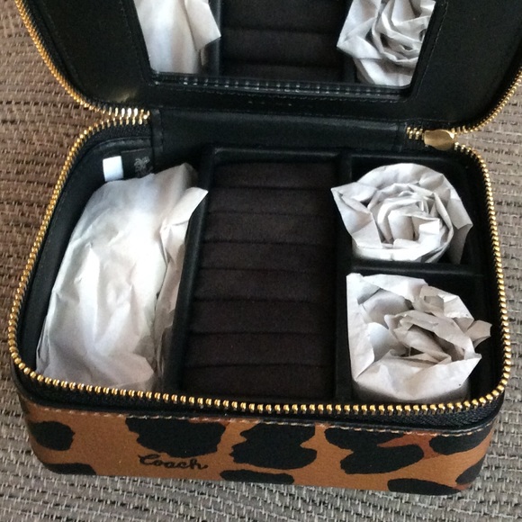 Coach | Bags | Authentic Coach Leopard Print Handbag Jewelry Box | Poshmark